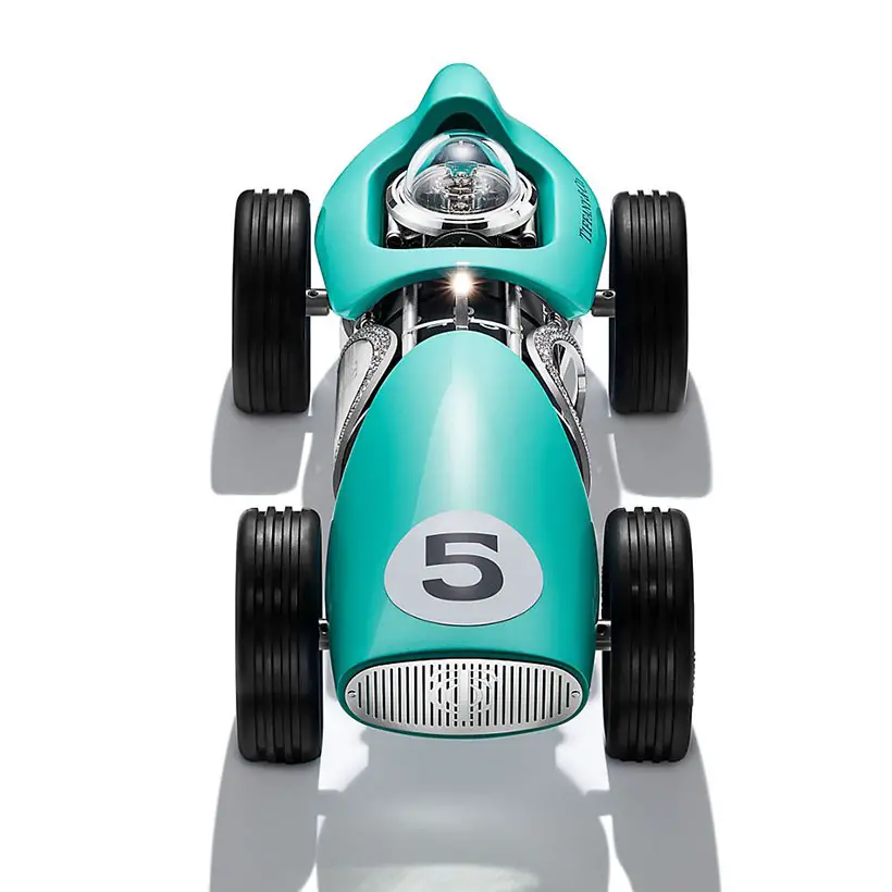 Tiffany & Co. Time for Speed Race Car-Shaped Clock - Tuvie Design Tiffany & Co. Time for Speed Race Car-Shaped Clock - Tuvie Design